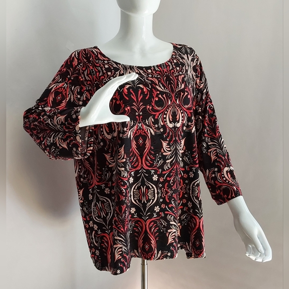 JM Collection | Tops | Jm Collection 34 Sleeve Boxy Blouse Size X ...